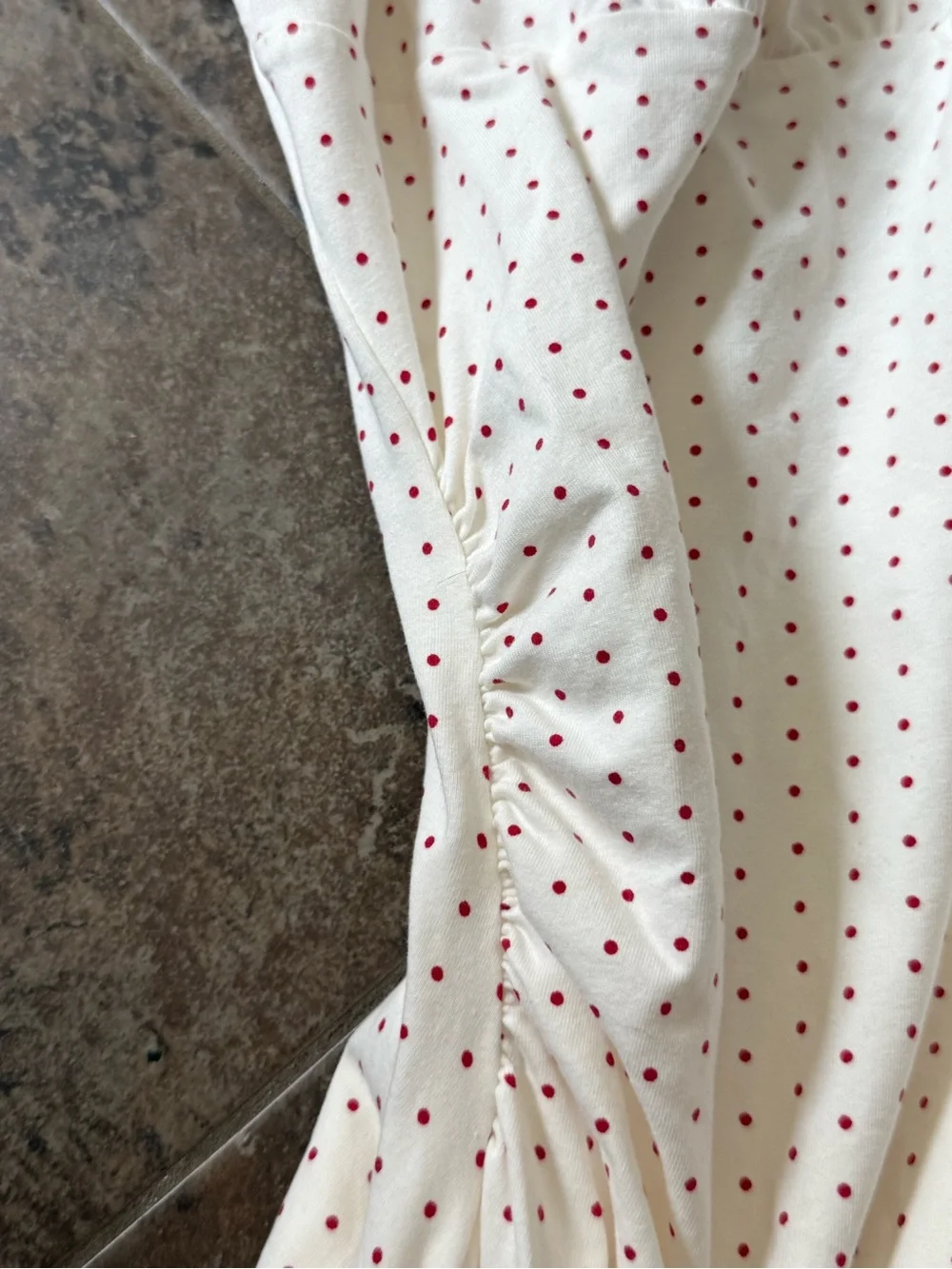wild fable | Dresses | Womens Cream Red Polka Dot Puffsleeve Dress With ...